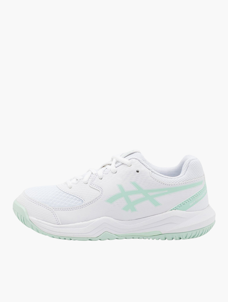 MyRunway | Shop Asics White & Pale Blue Gel Dedicate 8 Gs Tennis Shoes for Kids from MyRunway.co.za